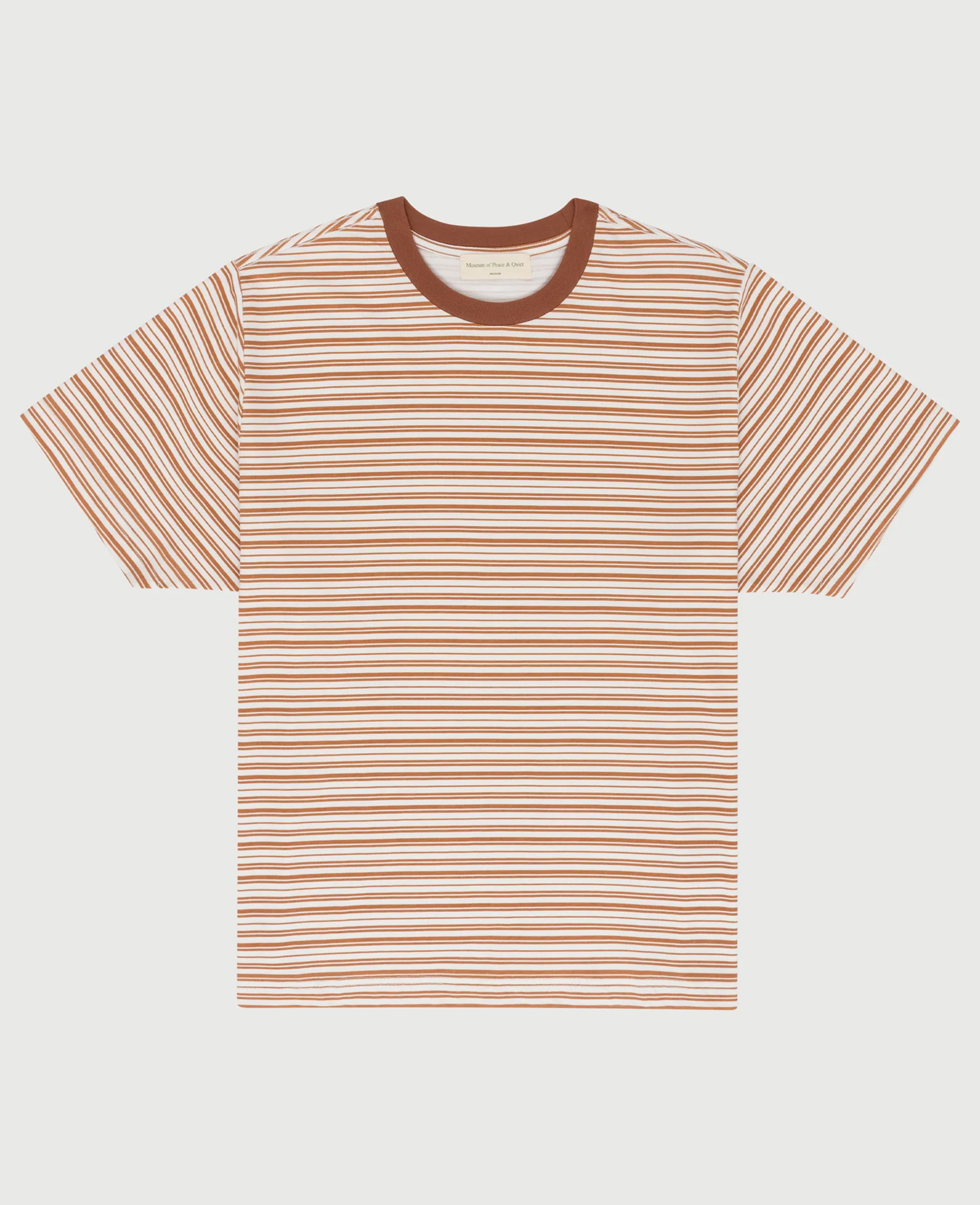Museum of Peace & Quiet Wordmark Striped Tee | Goodluck Bunch
