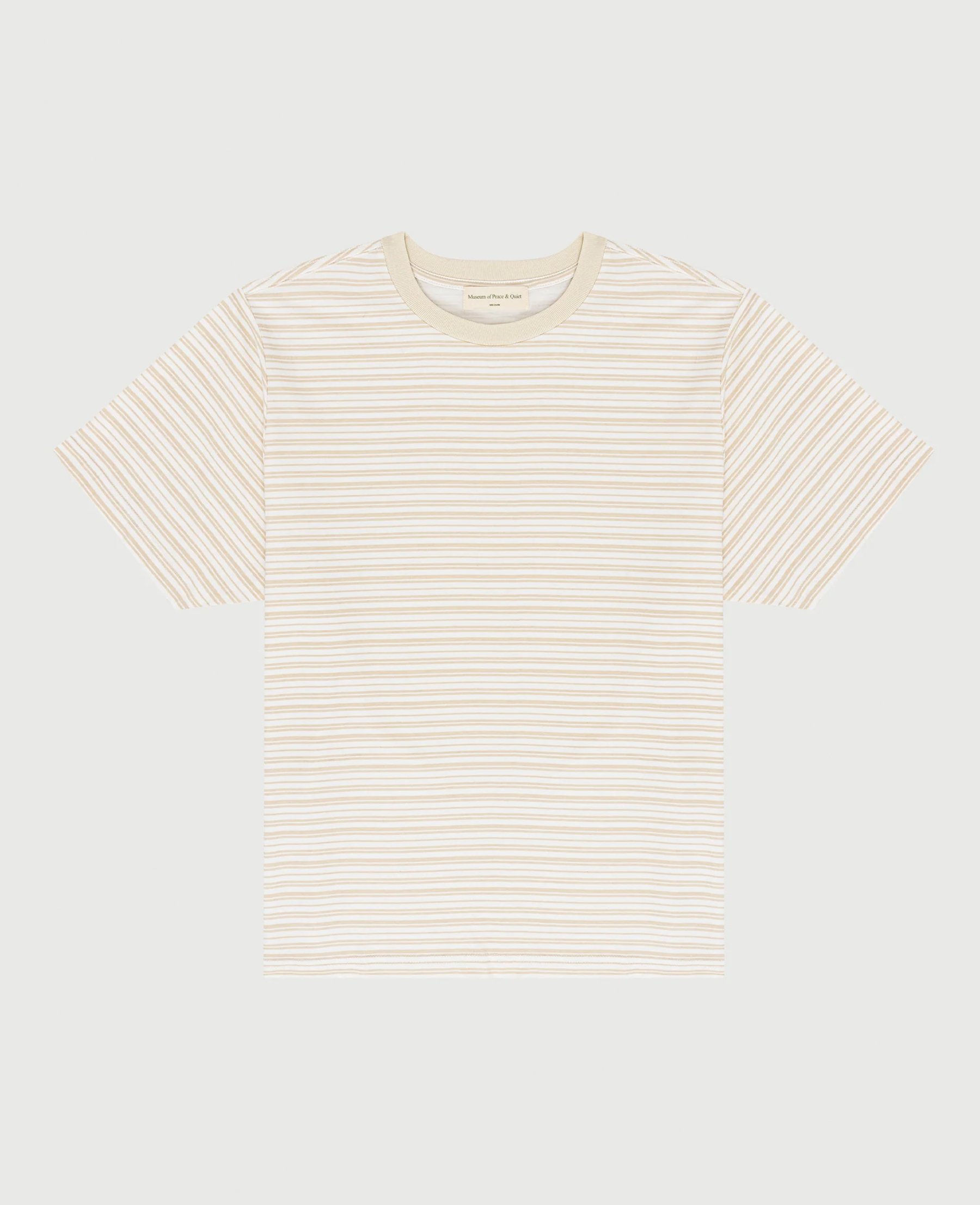 Museum of Peace & Quiet Wordmark Striped Tee | Goodluck Bunch